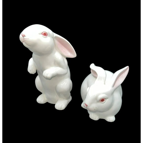 Fitz and Floyd | Accents | Vintage Fitz And Floyd Rabbit Pair Ceramic ...